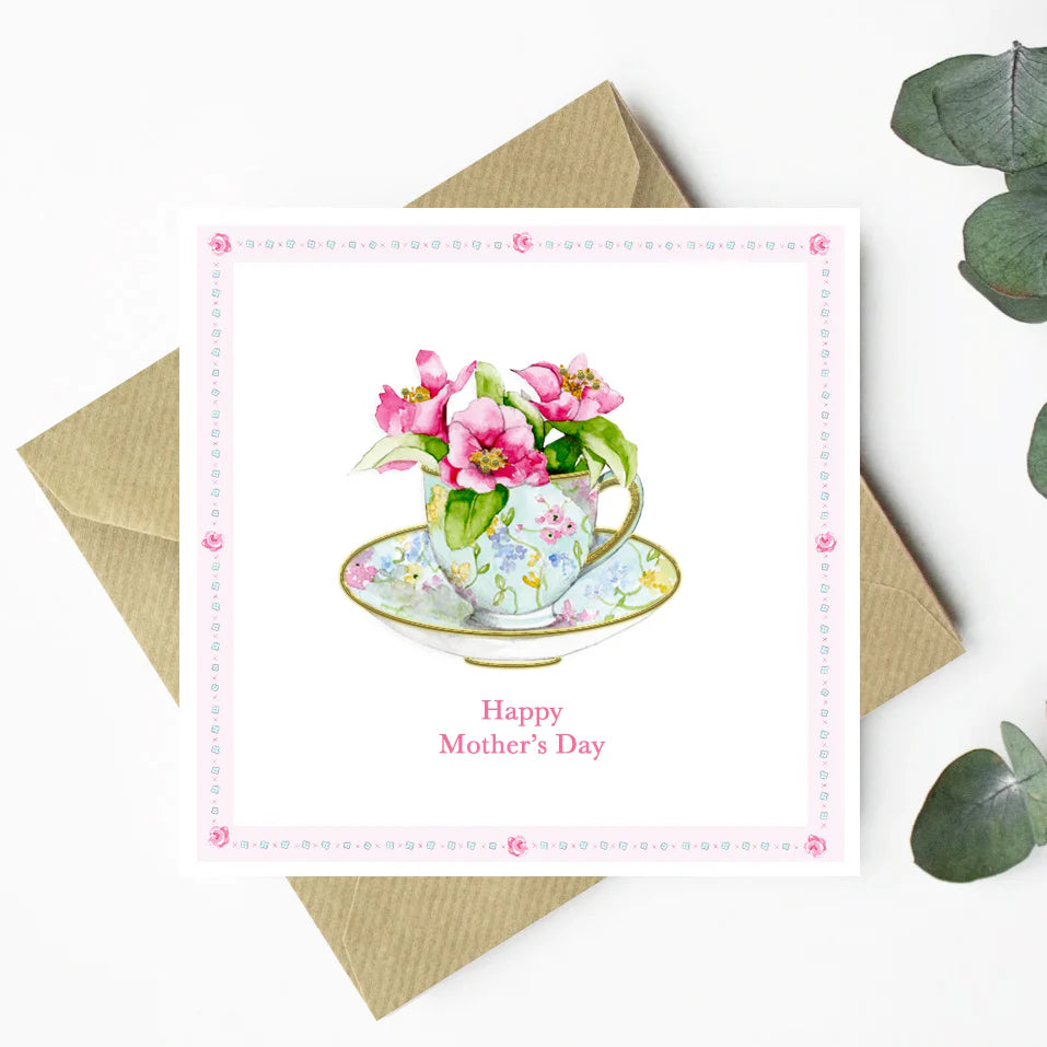C&C Happy Mother's Day Teacup Large Card – Aurelie and Rose