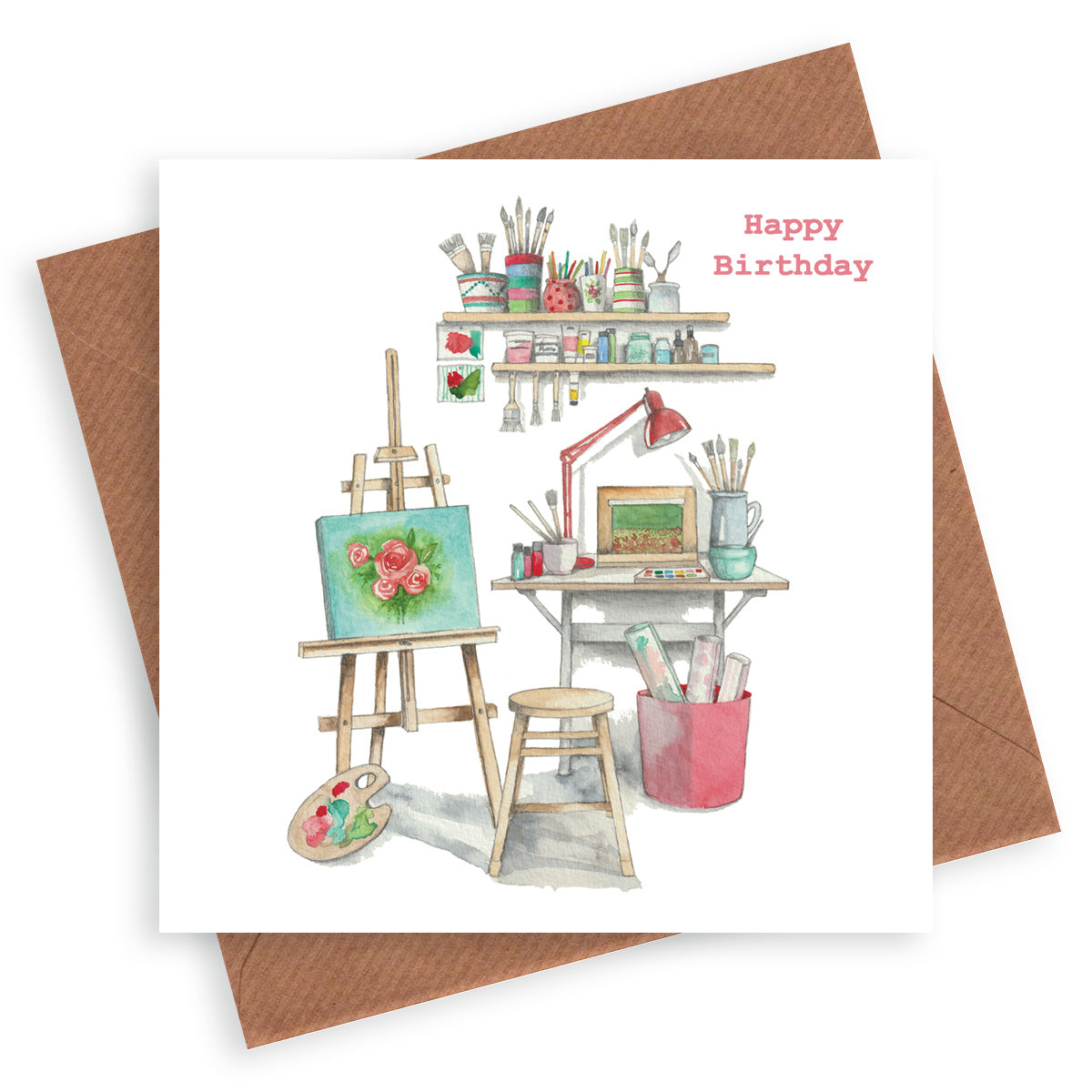 C&C Happy Birthday Art Studio Card – Aurelie and Rose