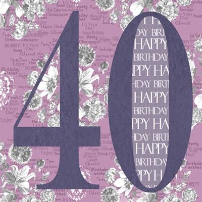 Floral 40 Birthday Card – Aurelie and Rose