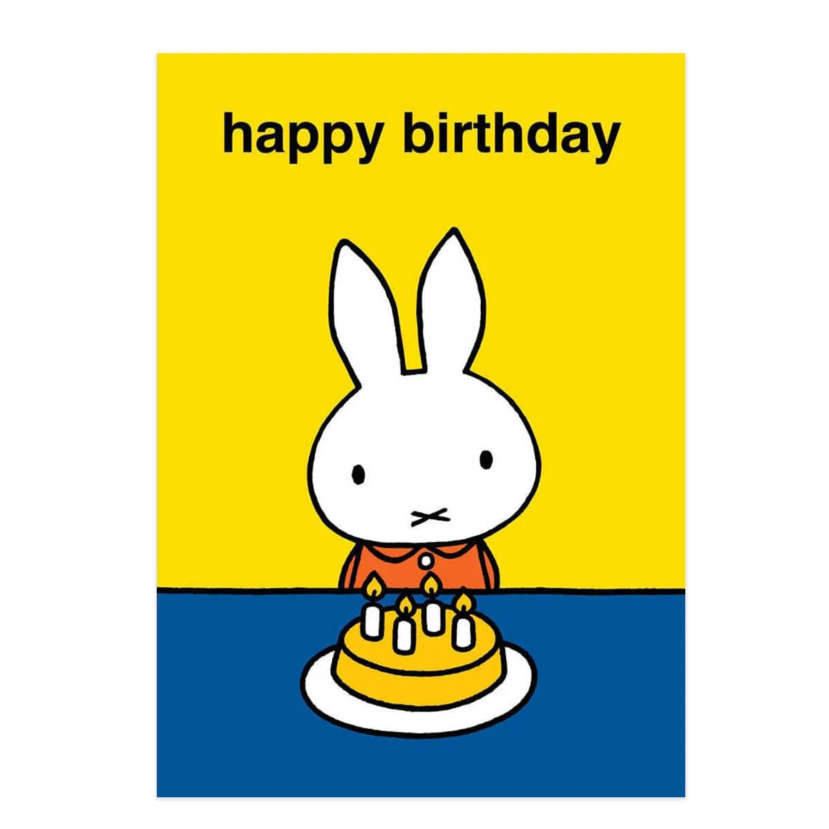Miffy Happy Birthday Cake Yellow Card – Aurelie and Rose