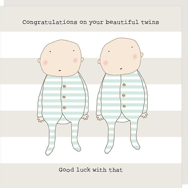 Rosie Made A Thing Congratulations Beautiful Twins Card – Aurelie and Rose