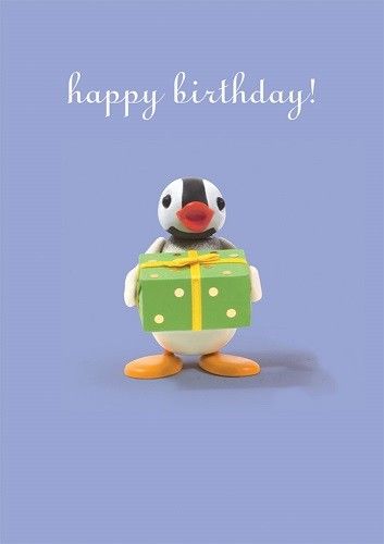 Pingu Happy Birthday Present Card – Aurelie and Rose
